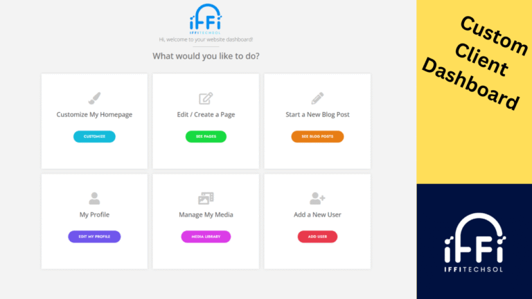 How To Create A Client Dashboard In WordPress 2023 - Iffitechsol
